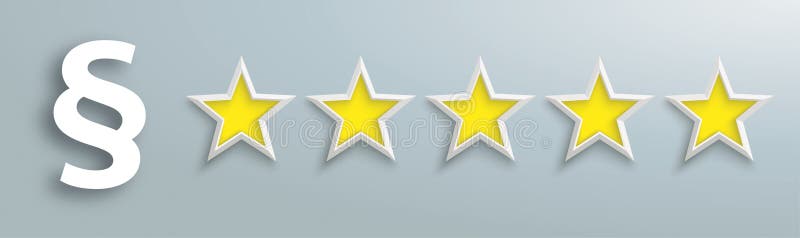 Paragraph 5 Yellow Stars Header Stock Vector - Illustration of legal ...