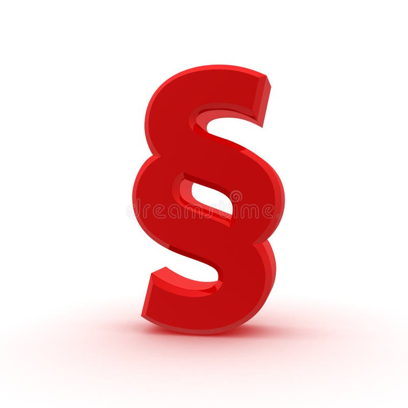 Symbole du paragraphe 3D illustration stock. Illustration du rendu ...