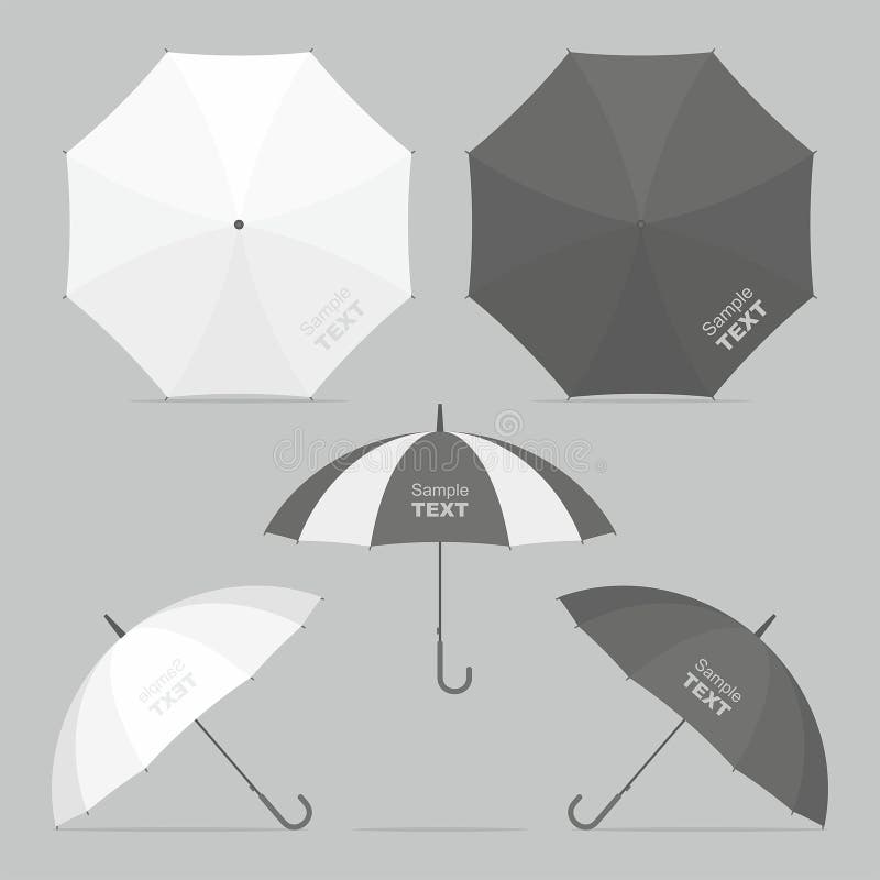 Paraguas Del Vector Fijados Ilustración del Vector - Ilustración de ...