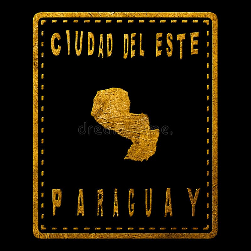 Ciudad Del Este Gold Typography Stamp Design Stock Illustrations – 1 ...