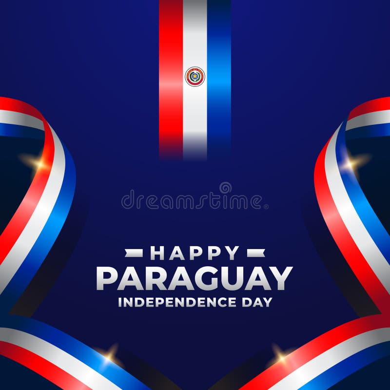 Paraguay Independence Day Design Illustration Collection Stock ...