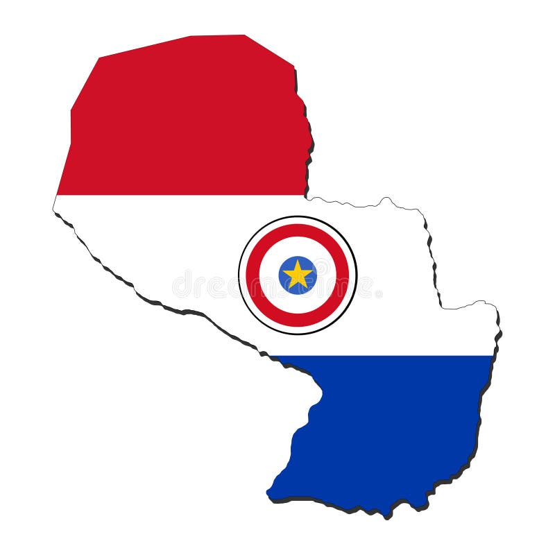Paraguay map flag stock illustration. Illustration of country - 9162447