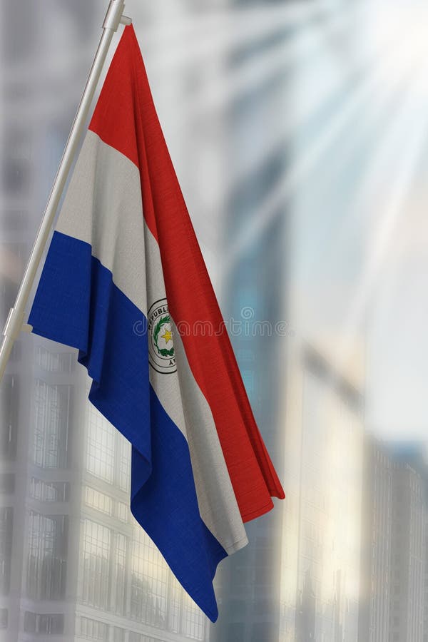Paraguay National Flag. Render 3D Stock Illustration - Illustration of ...
