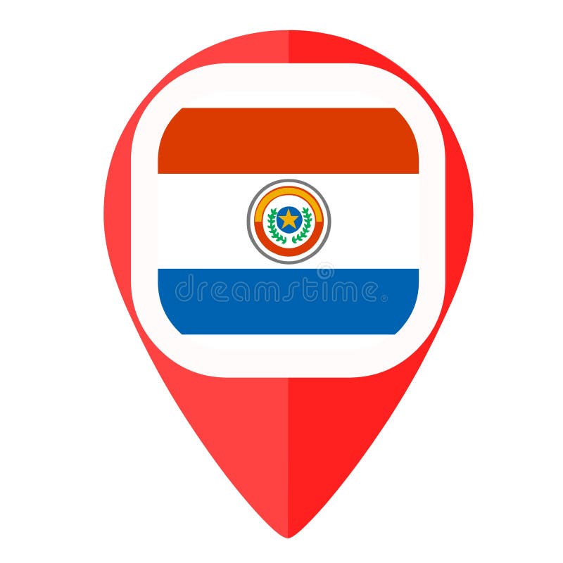 Paraguay Pin Marker Location Country Stock Image - Illustration of ...