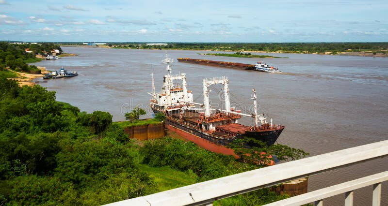 Paraguay River in Asuncion stock photo. Image of brown - 94779228
