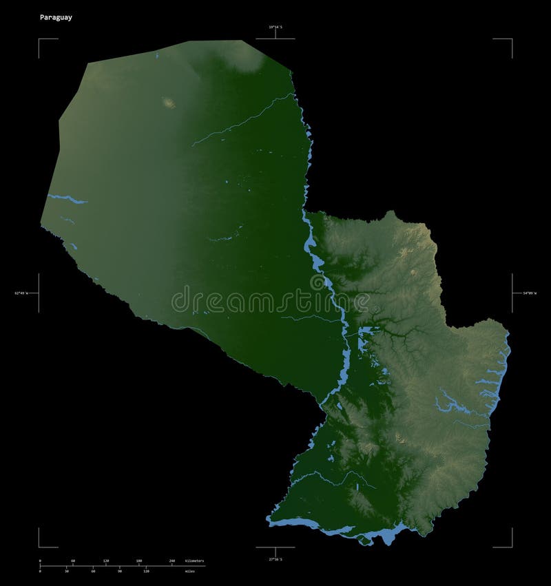 Paraguay Shape on White. Physical Stock Illustration - Illustration of ...
