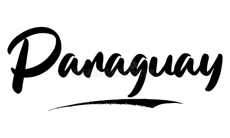 Paraguay Typography Lettering Text Vector Design Quote Stock Vector ...