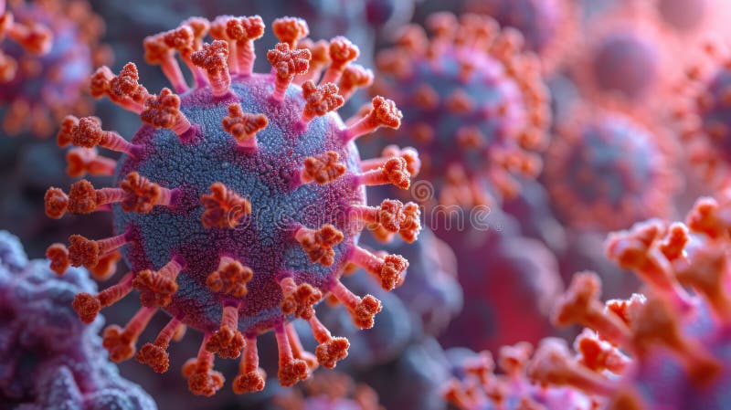 Parainfluenza Virus Under Microscope AI Generated Stock Illustration ...