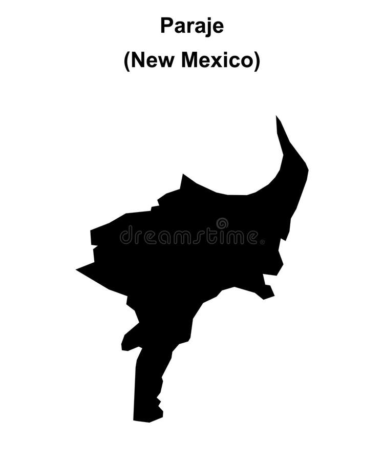 Paraje outline map stock vector. Illustration of boundary - 387576923