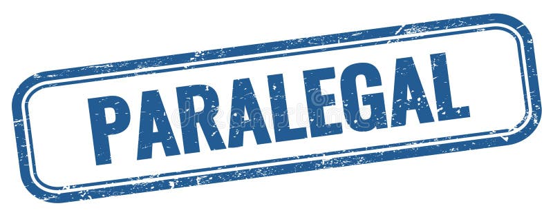 PARALEGAL Text on Blue Grungy Vintage Stamp Stock Illustration ...