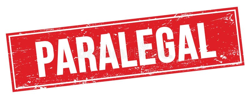 PARALEGAL Text on Red Grungy Rectangle Stamp Stock Illustration ...