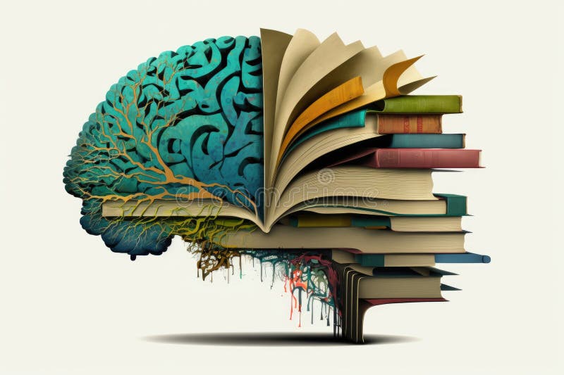 Parallax , Human Brain Collage of Books, Knowledge, Education ... Parallax , Human Brain Collage of Books, Knowledge, Education ...