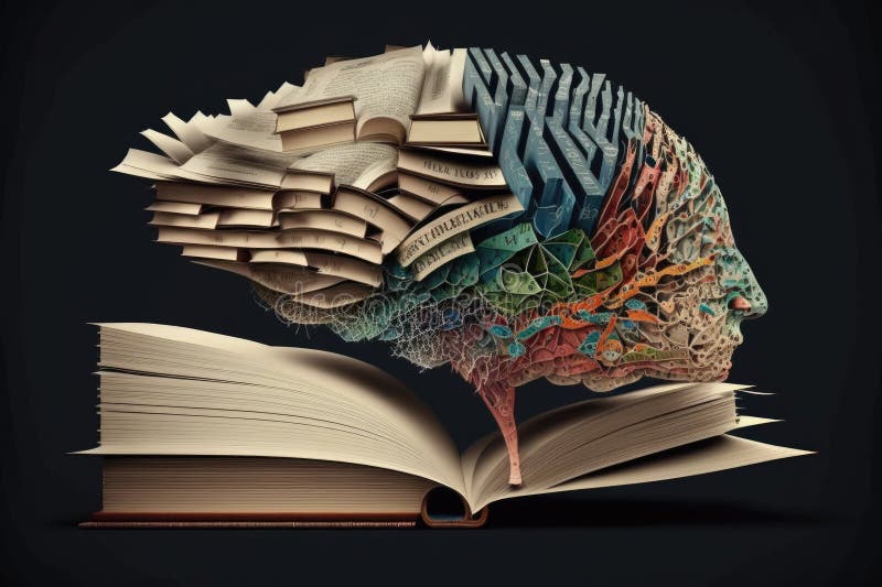 Parallax , Human Brain Collage of Books, Knowledge, Education ... Parallax , Human Brain Collage of Books, Knowledge, Education ...