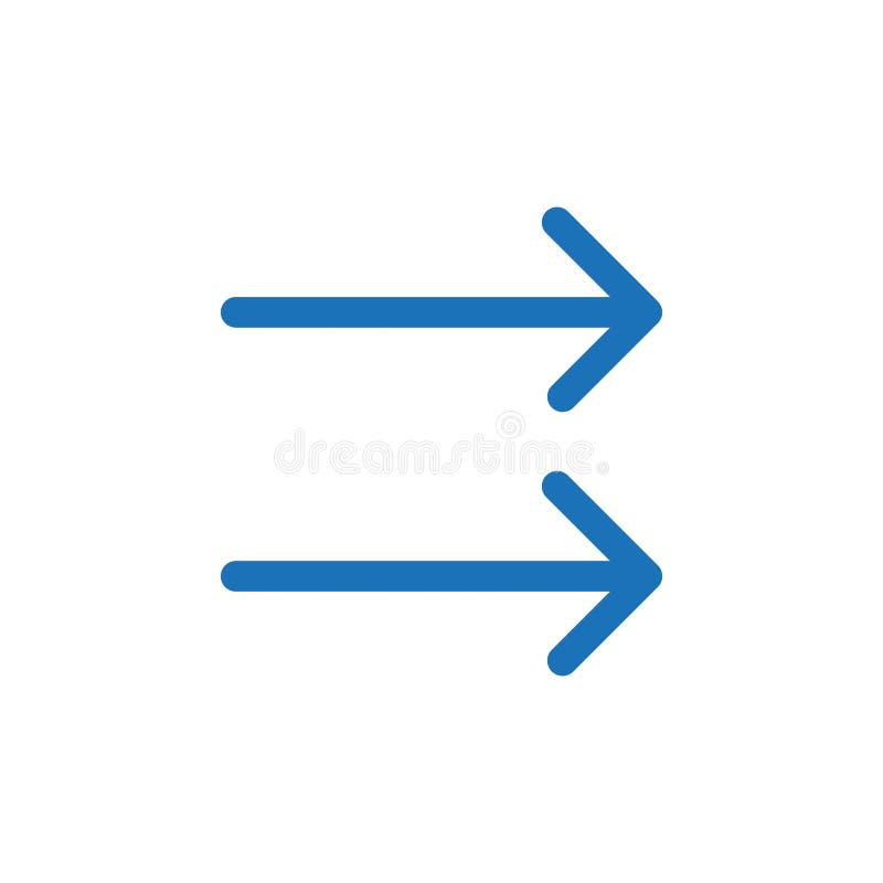 Parallel Arrows Icon Simple Vector Symbol Stock Vector - Illustration ...