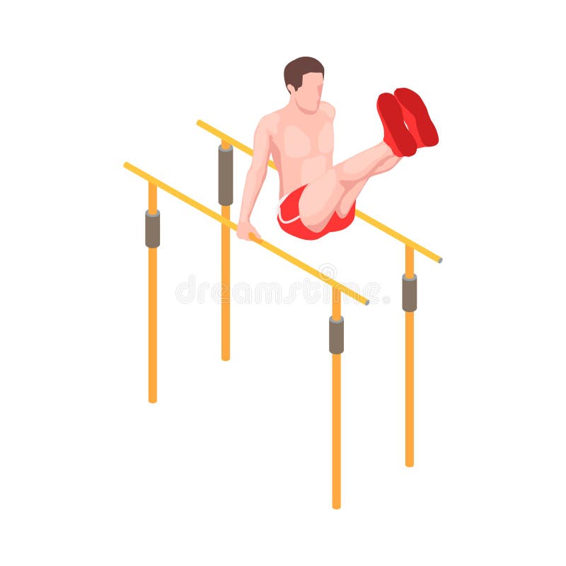 Parallel Bars Athlete Composition Stock Vector - Illustration of strong ...