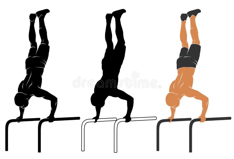 Gymnast Parallel Bars Stock Illustrations – 234 Gymnast Parallel Bars ...