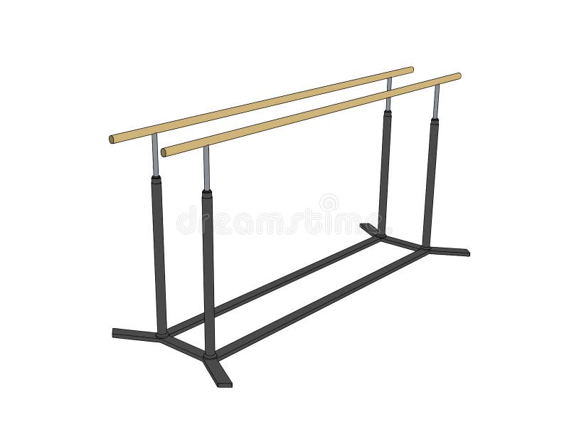 Parallel Bars. Vector Outline Illustration Stock Vector - Illustration ...