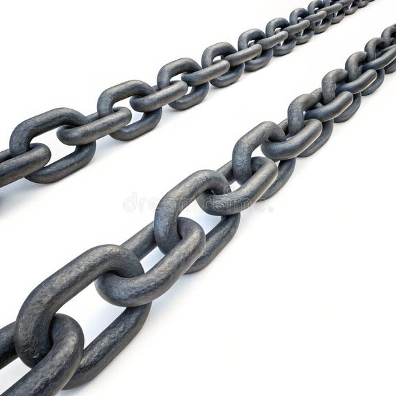 Parallel Chains 3D Render, Metal Texture, Interconnectedness, Strength ...