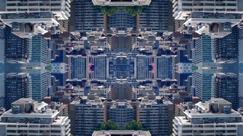 Parallel city effect stock illustration. Illustration of context ...