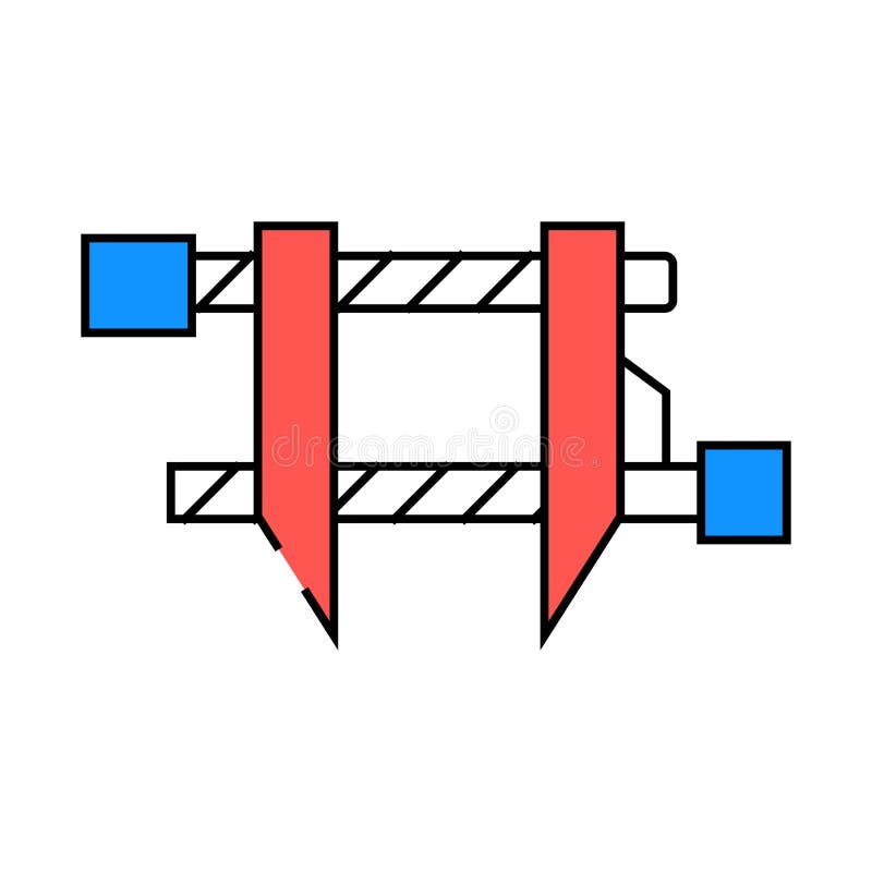 Parallel Clamp Icon Color Illustration Stock Vector - Illustration of ...