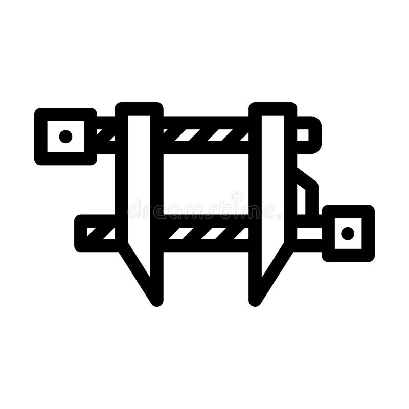 Parallel Clamp Line Icon Vector Illustration Stock Illustration ...