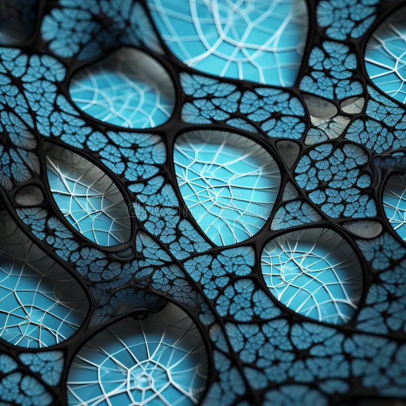 Parallel Computing Background: Blue and Black Fractal Element with Lace ...