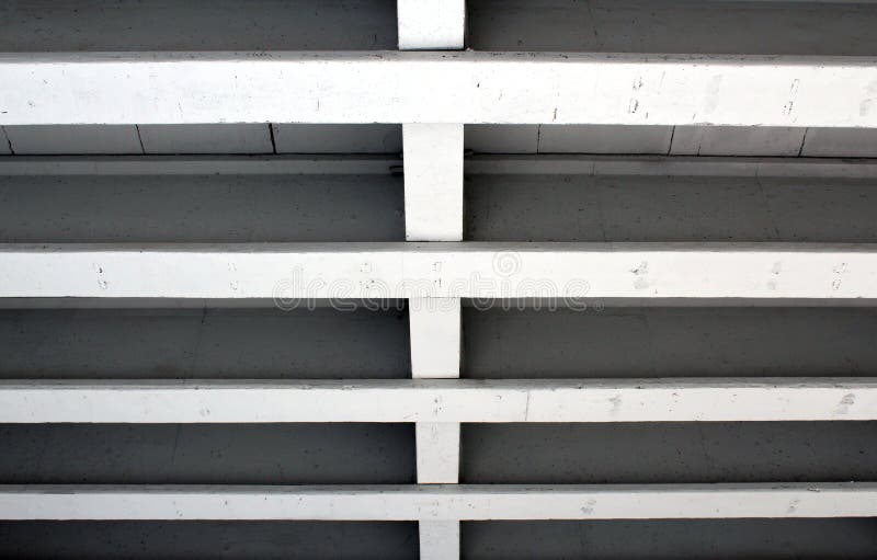 Parallel Concrete Support Beams Under a Bridge Stock Photo - Image of ...