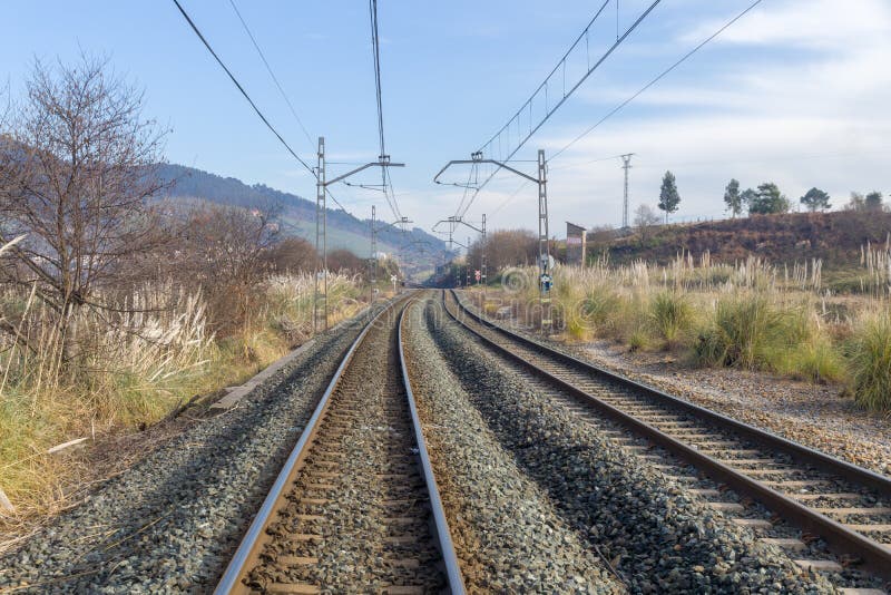 Electric Train On Tracks Picture. Image: 82986777