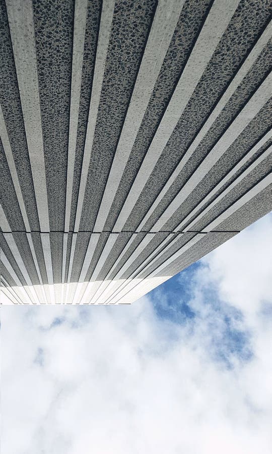 Parallel Grey Lines on a Wall. Shades of Grey Sky Line View Stock Image ...