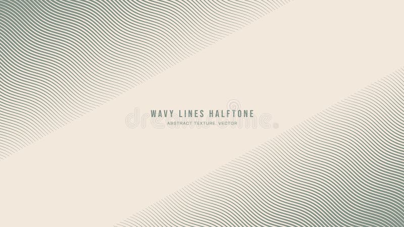 Parallel Hatching Wavy Lines Half Tone Pattern Tilted Border Vector ...