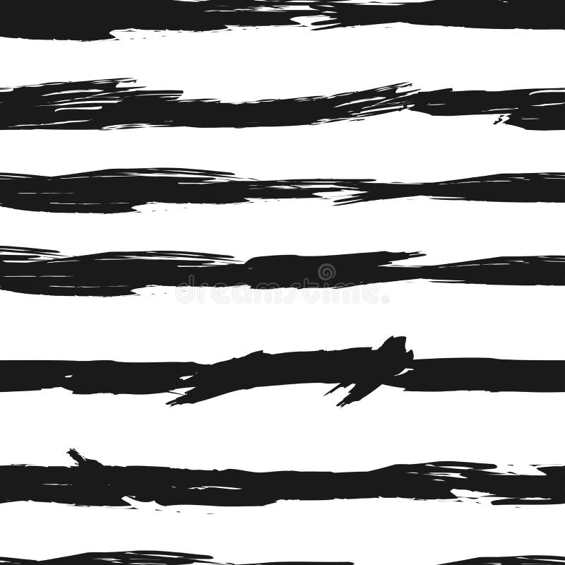 PARALLEL HORIZONTAL LINES. PAINTED BRUSH ART. SEAMLESS VECTOR PATTERN ...