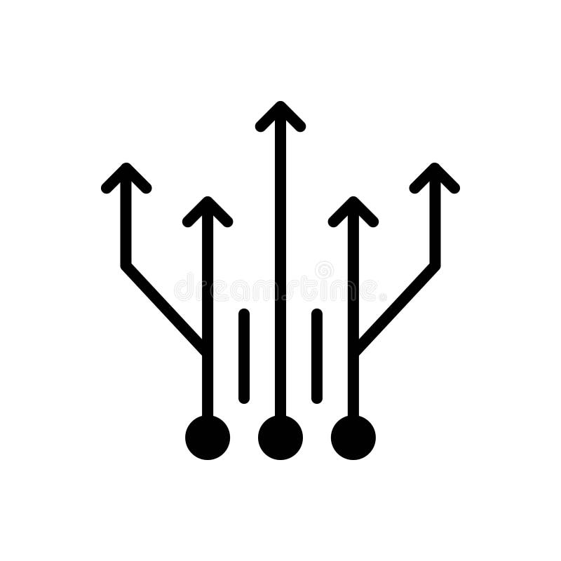 Black Solid Icon for Parallel, Transition and Cable Stock Illustration ...