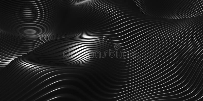 Parallel Lines Black Plastic Tube Texture Black Curve Distorted Shape ...