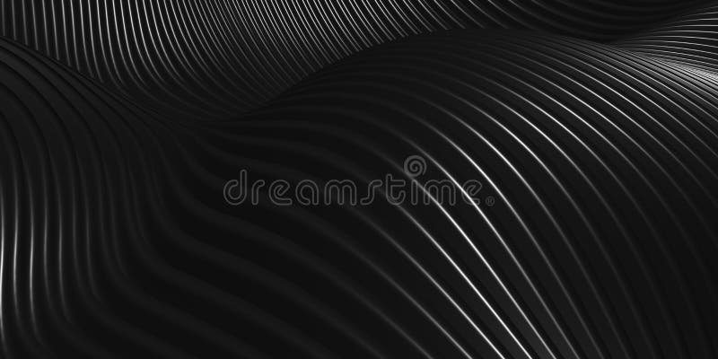 Parallel Lines Black Plastic Tube Texture Black Curve Distorted Shape ...