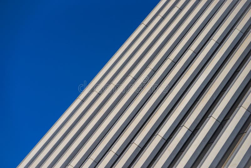 Parallel Lines Mark the Side of Highrise Stock Image - Image of line ...