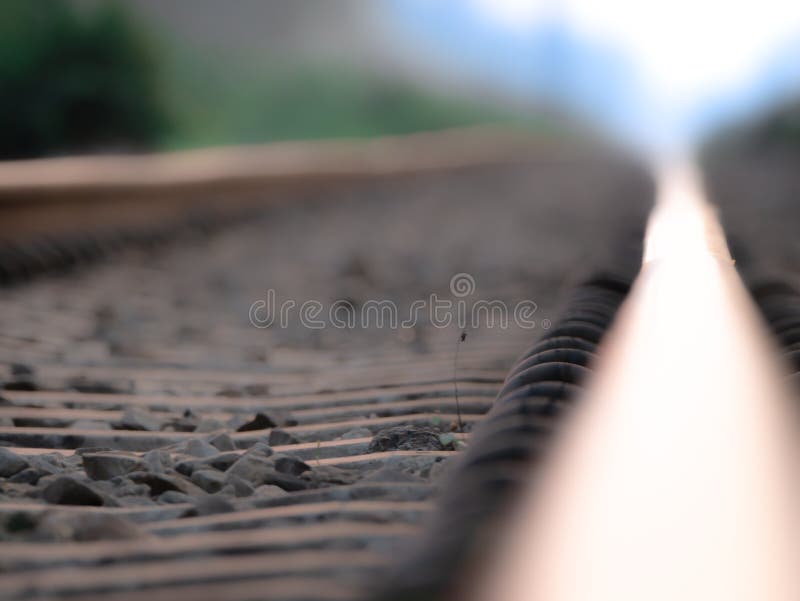 Parallel Lines of the Railroad Stock Image - Image of prrallel, blurred ...