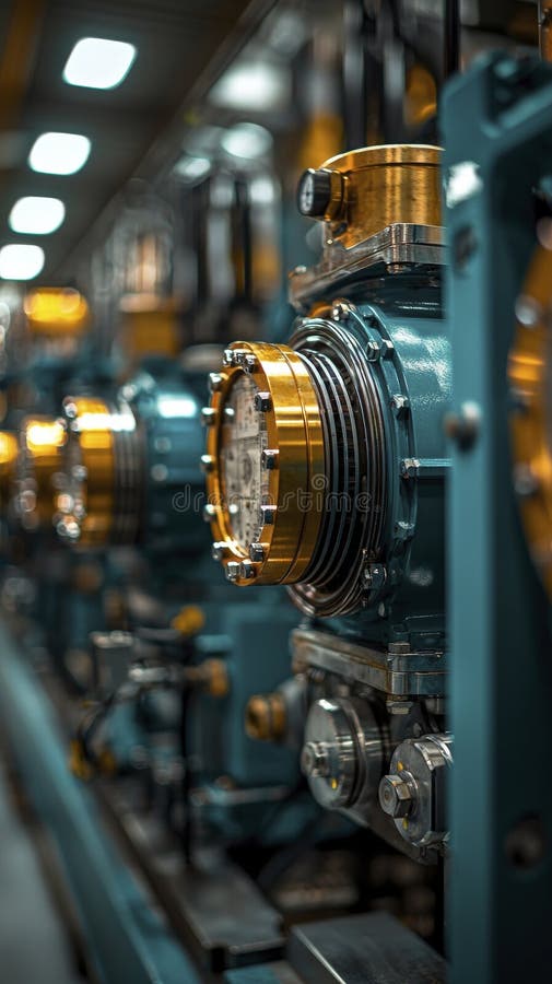 Parallel Machinery Lines in Contemporary Factory Stock Illustration ...