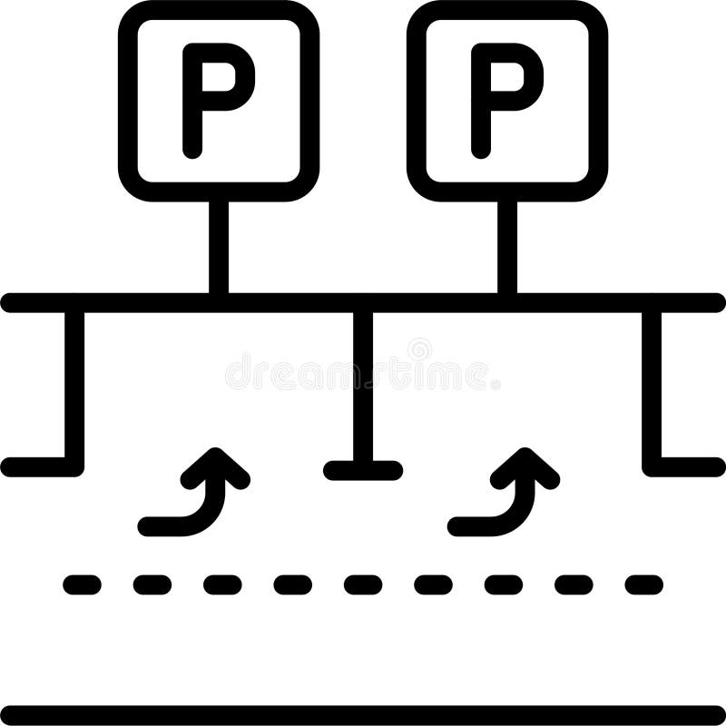 Parallel Parking Vector Icon Stock Illustration - Illustration of ...