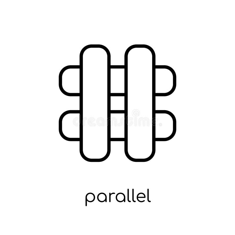 Het Parallelle Pictogram in Verschillende Illustratie Van De ...