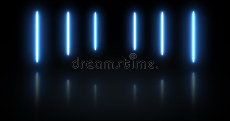 Parallel Pulsing Parallel Laser Ray Lines Casting a Blue Light Over a ...