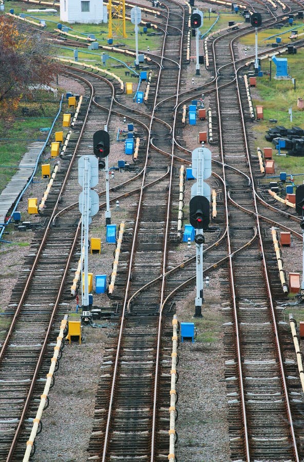 Parallel Railway Tracks and Overhead Lines Stock Photo - Image of ... Parallel Railway Tracks and Overhead Lines Stock Photo - Image of ...