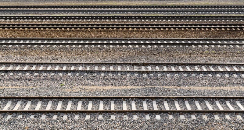 Parallel railway tracks stock photo. Image of railway - 94373040