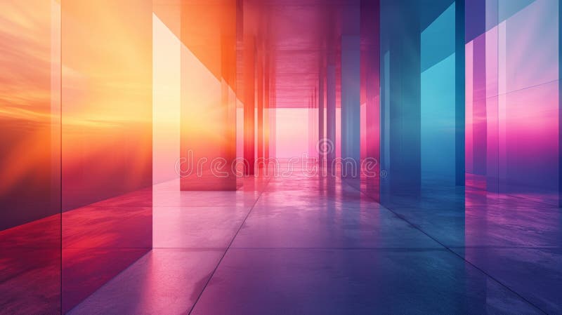 Parallel Realities: Geometric Shapes Repeat Infinitely, Suggesting the ...