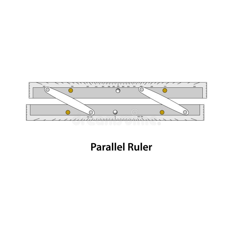 Parallel ruler stock illustration. Illustration of concept - 80294429