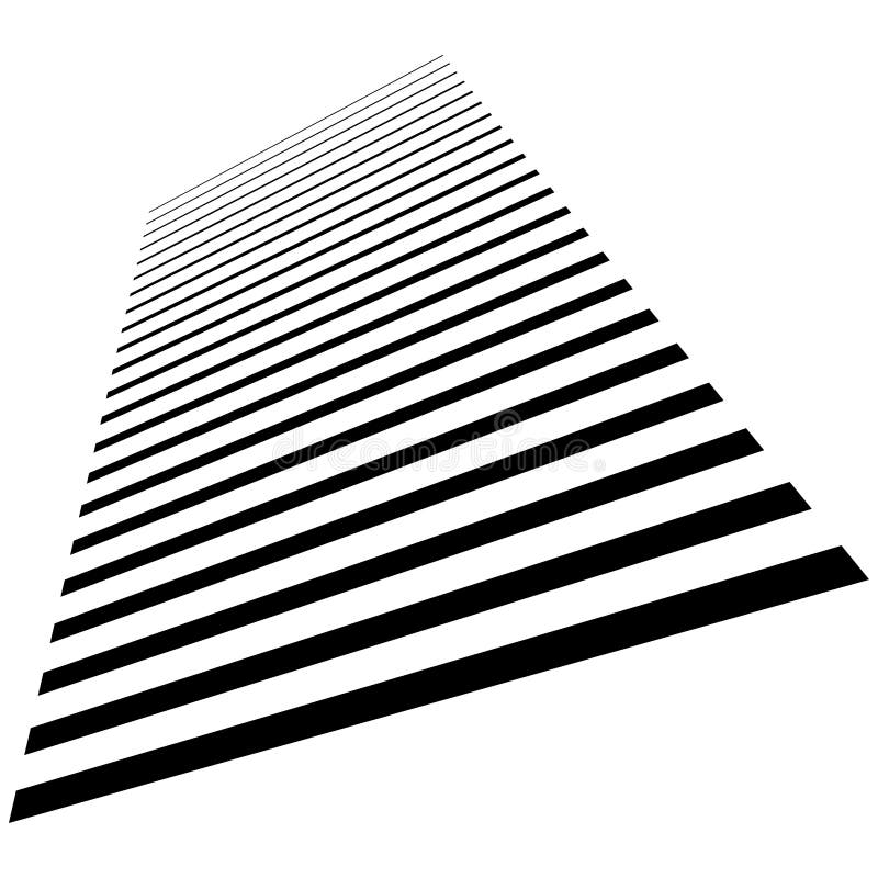Parallel Straight Lines, Stripes in Perspective 3d Stock Vector ...