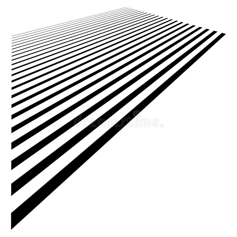 Parallel Straight Lines, Stripes in Perspective 3d Stock Vector ...