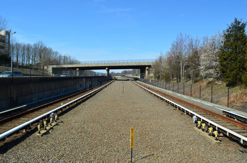 Parallel train tracks stock image. Image of travel, steel - 113020571