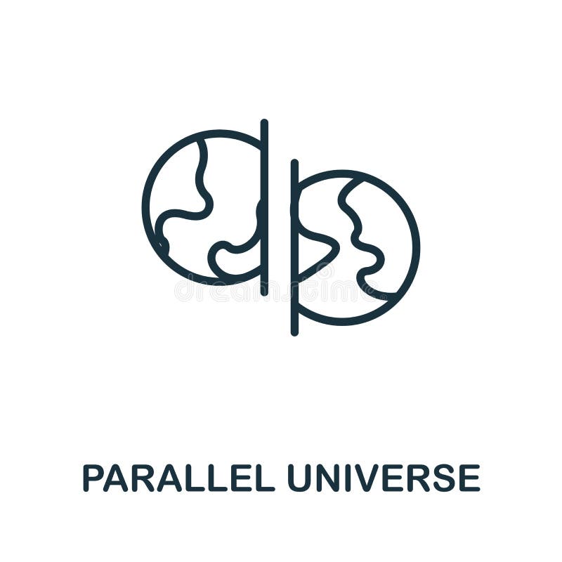 Parallel Universe Icon Symbol. Creative Sign from Science Icons ...