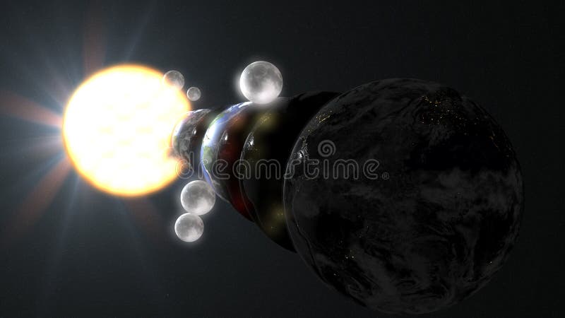 Parallel Universe Multiple Earth Illustration Realistic 3D Rendering ...