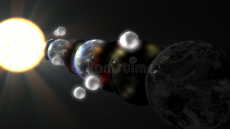 Parallel Universe Multiple Earth Illustration Realistic 3D Rendering ...